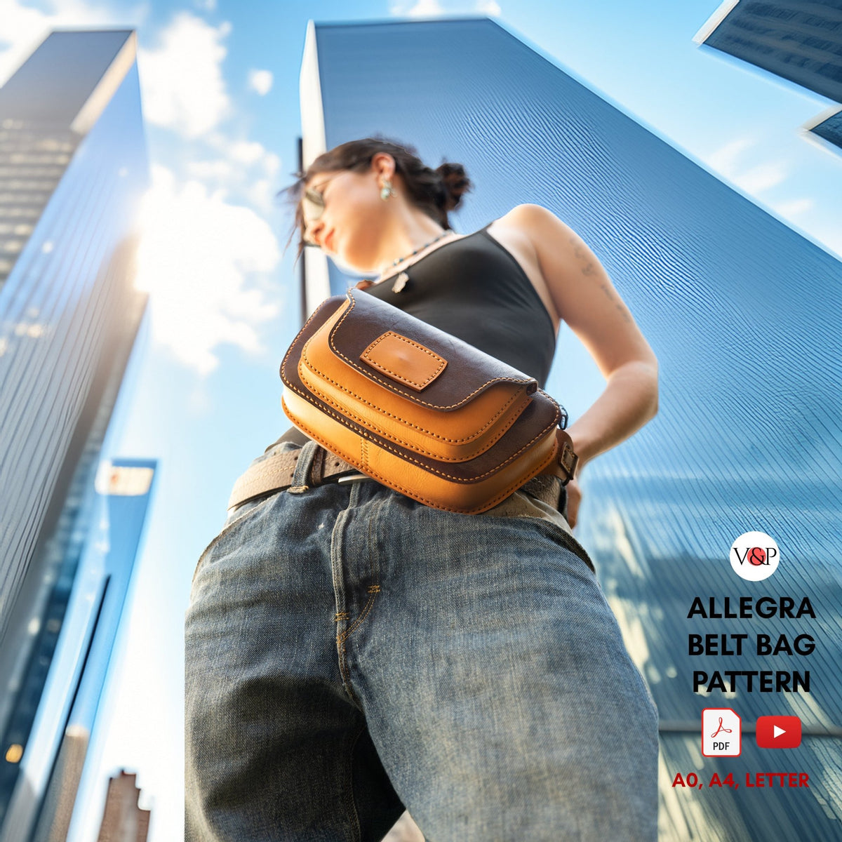 PDF Pattern and Instructional Video for Allegra Belt Bag – Vasile and Pavel Leather Patterns