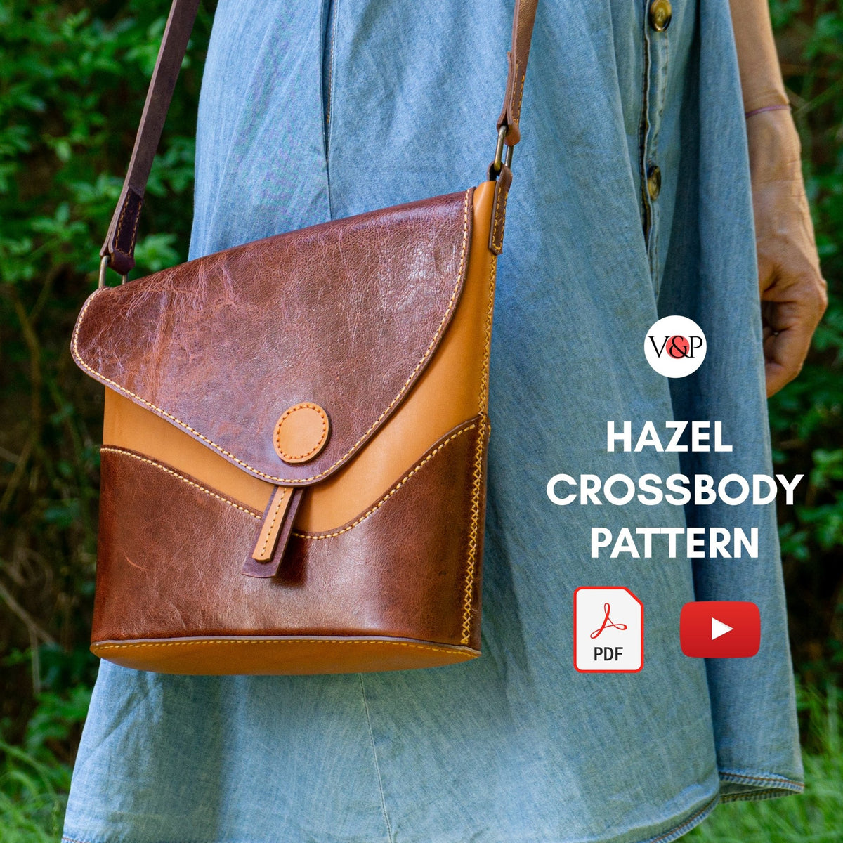 PDF Pattern and Instructional Video for Hazel Crossbody Bag – Vasile and Pavel Leather Patterns