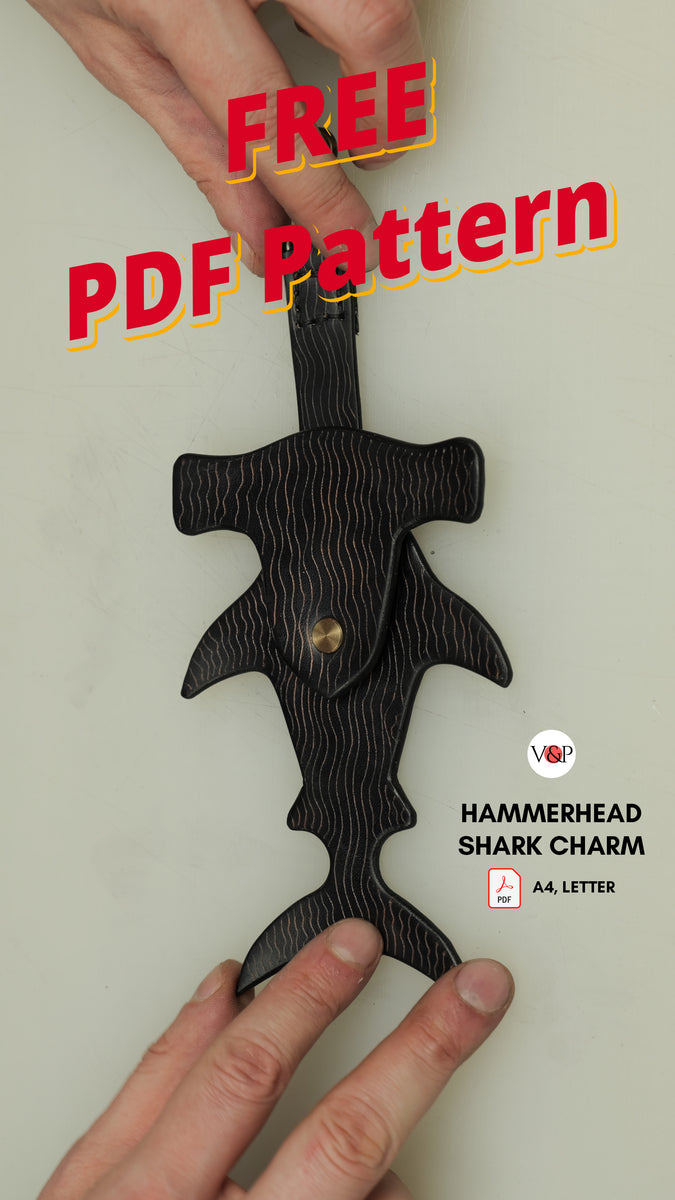 FREE PDF Hammerhead Shark Charm Pattern – Vasile and Pavel Leather Patterns