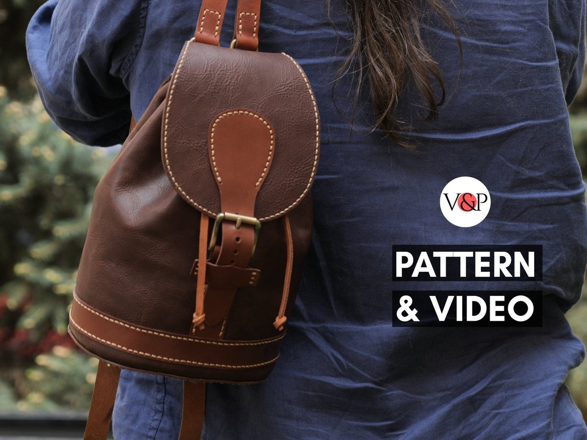 Backpack PDF Pattern, Video Tutorial, Leather Backpack, Small Backpack ...
