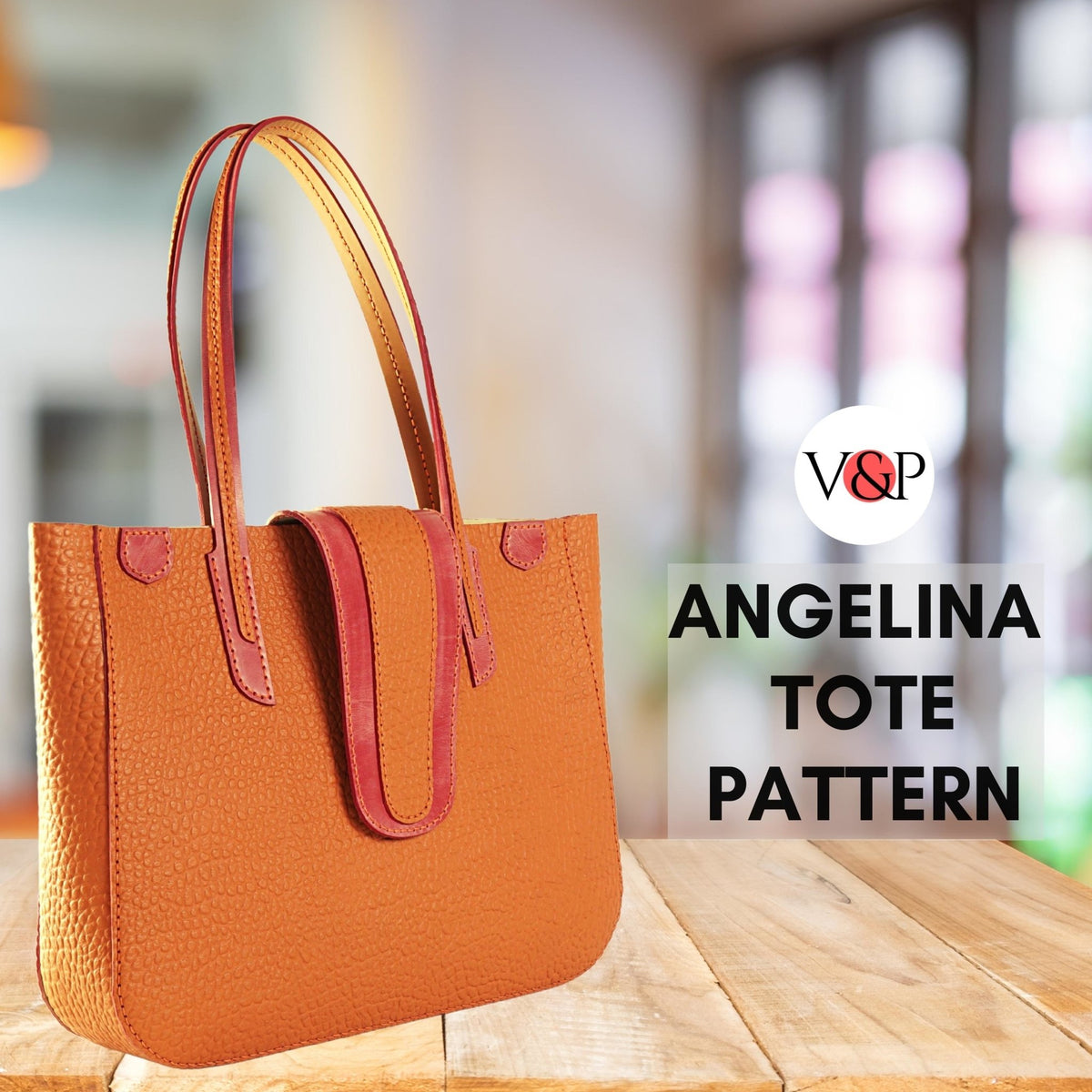 PDF Pattern and Instructional Video, Angelina Leather Tote Bag by ...