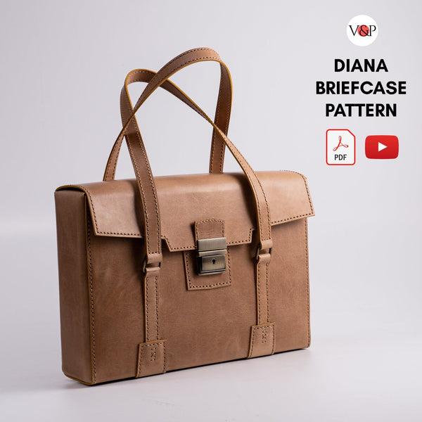 PDF Pattern and Instructional Video for Diana Laptop Briefcase Bag – Vasile and Pavel Leather ...